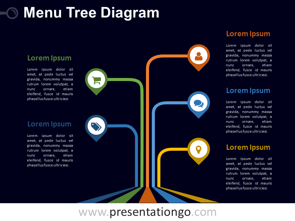 Menu Tree PowerPoint Diagram - PresentationGO.com Menu Tree PowerPoint Diagram - PresentationGO.com