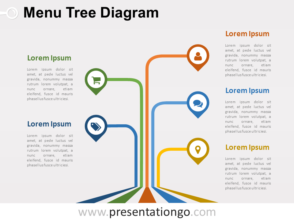 Menu Tree PowerPoint Diagram - PresentationGO.com Menu Tree PowerPoint Diagram - PresentationGO.com