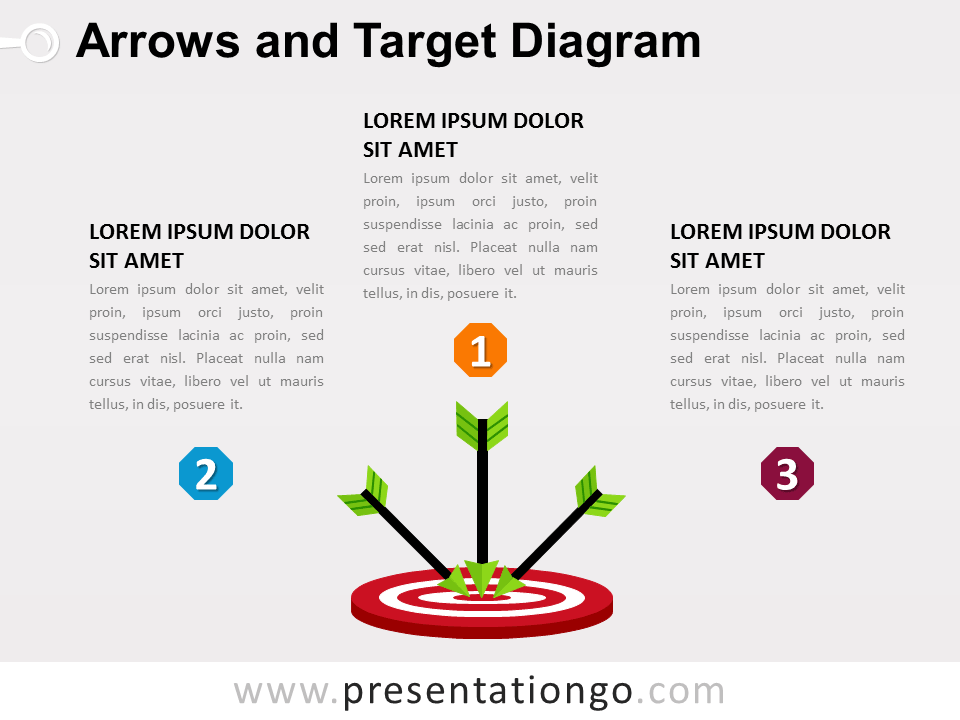 Arrows and Target PowerPoint Diagram - PresentationGo Arrows and Target PowerPoint Diagram - PresentationGo