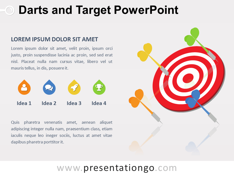 Darts and Target PowerPoint Diagram - PresentationGO.com Darts and Target PowerPoint Diagram - PresentationGO.com