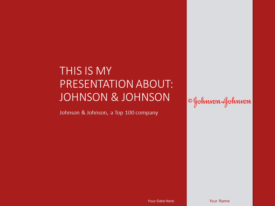 Johnson & Johnson PowerPoint Template - PresentationGo Johnson & Johnson PowerPoint Template - PresentationGo