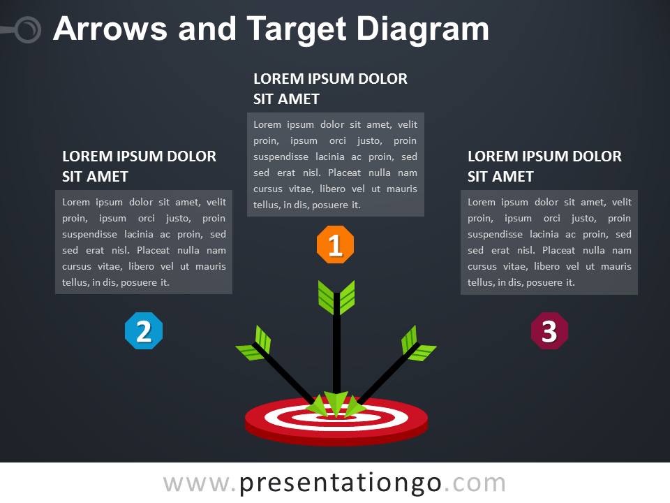 Arrows and Target PowerPoint Diagram - PresentationGo Arrows and Target PowerPoint Diagram - PresentationGo
